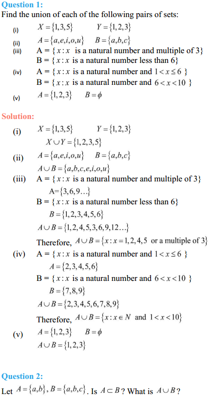NCERT Solutions for Class 11 Maths Chapter 1 Sets Ex 1.4 - MCQ Questions