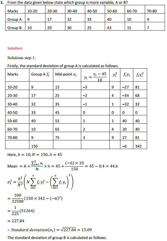 NCERT Solutions for Class 11 Maths Chapter 15 Statistics Ex 15.3 - MCQ ...
